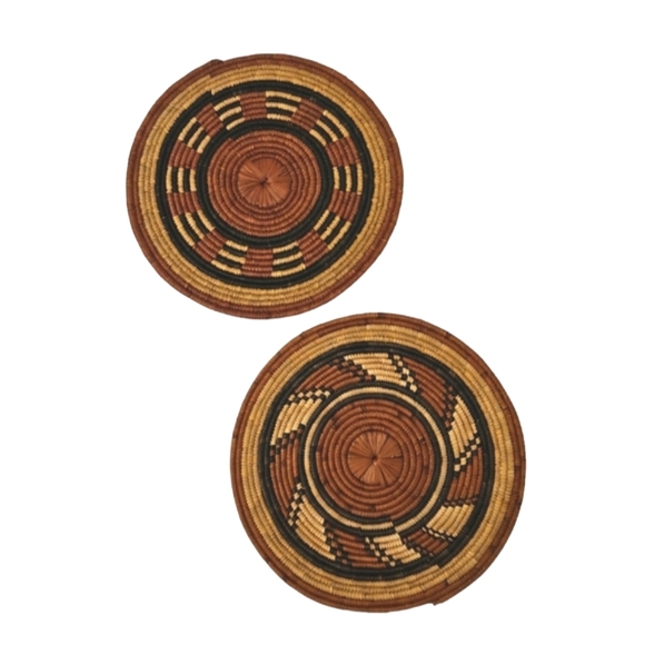 Hand Crafted | Wall Decor | African Rwanda Coiled Sweet Grass Place Mat ...